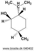 Menthol - en monoterpen som bl.a. forekommer i pebermynte (Mentha piperita)